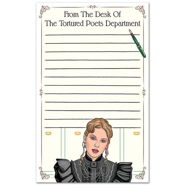 Taylor Swift The Tortured Poets Department Notepad - Scarlette Dove