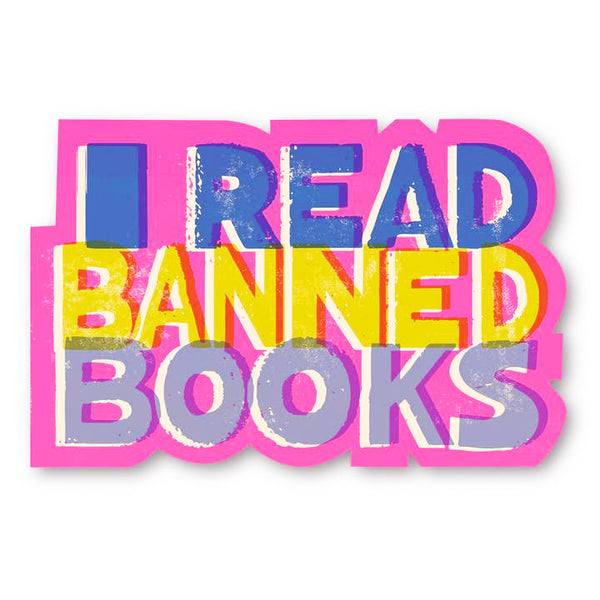 I Read Banned Books Sticker - Scarlette Dove